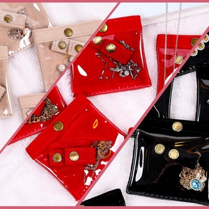 Personalized Jewelry Pouch Set 6M6S1B Necklace Bar Earring Ring Holder ...