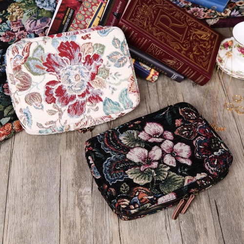 Vintage Large Victorian Carpet Jewelry Case Tapestry Necklaces - Etsy