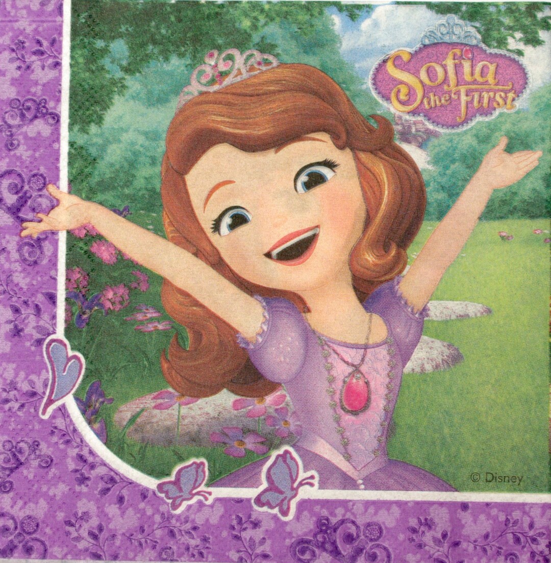 2 Decoupage Napkins Princess Sofia Paper Napkins Tissue Napkins Napkins ...