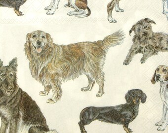 Dog Decoupage Paper | Etsy