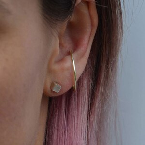 Large 9ct Gold Conch Hoop: Solid Gold Piercing Jewelry - Etsy
