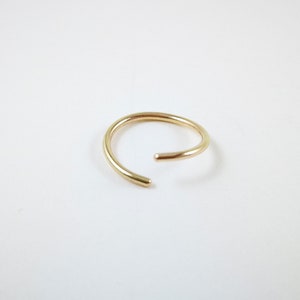 14k Solid Gold Conch Hoop 14ct Gold Conch Piercing Gold Helix Ring 18g ...
