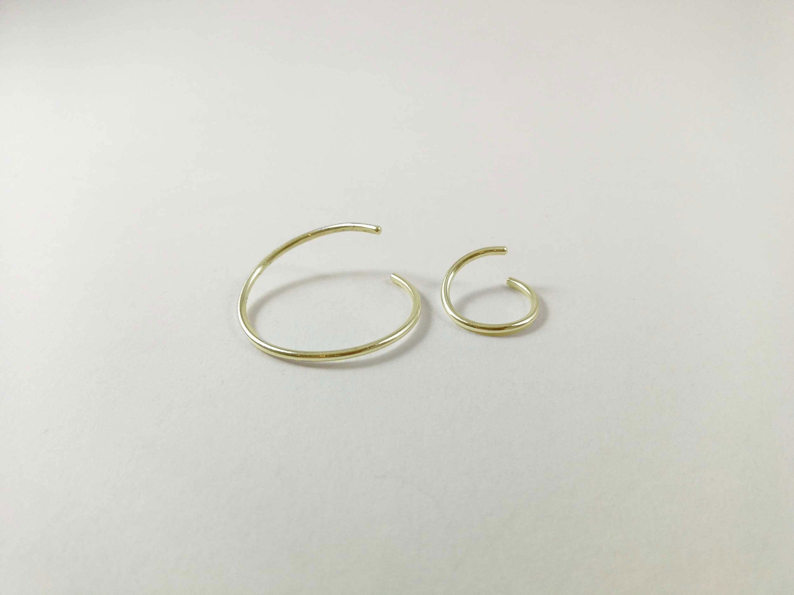 Large 9ct Gold Conch Hoop Solid Gold Conch Piercing 9ct - Etsy