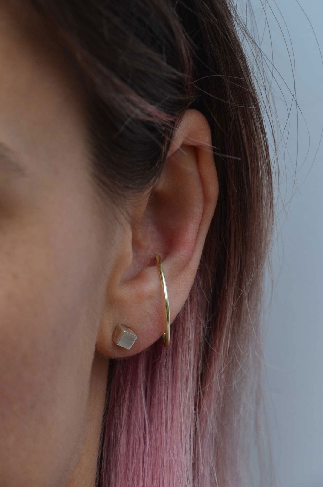 Large 9ct Gold Conch Hoop: Solid Gold Piercing Jewelry - Etsy
