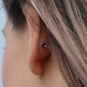 Minimalist Silver Conch Earring: Handmade Brushed Sterling Silver ...
