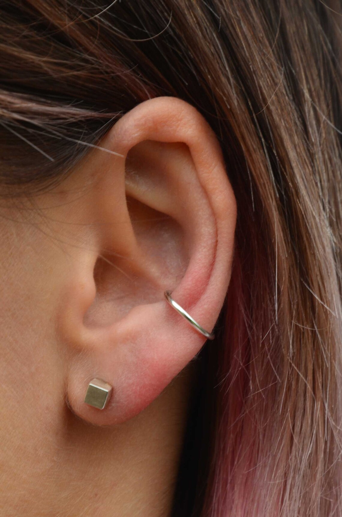 Smooth Silver Conch Hoop: Seamless Cartilage Piercing - Etsy