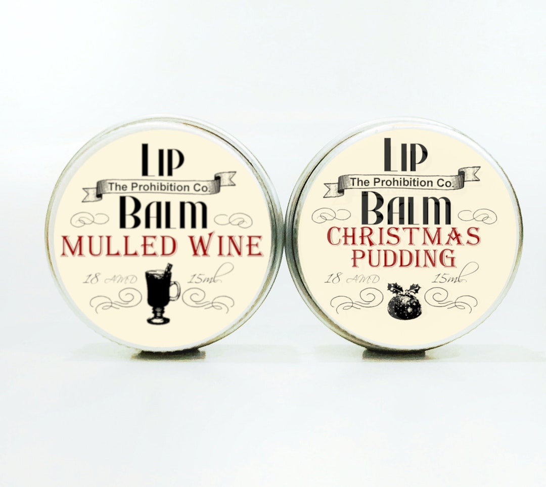 Mulled Wine and Christmas Pudding Lip Balm Set, Lip Repair by Half ...