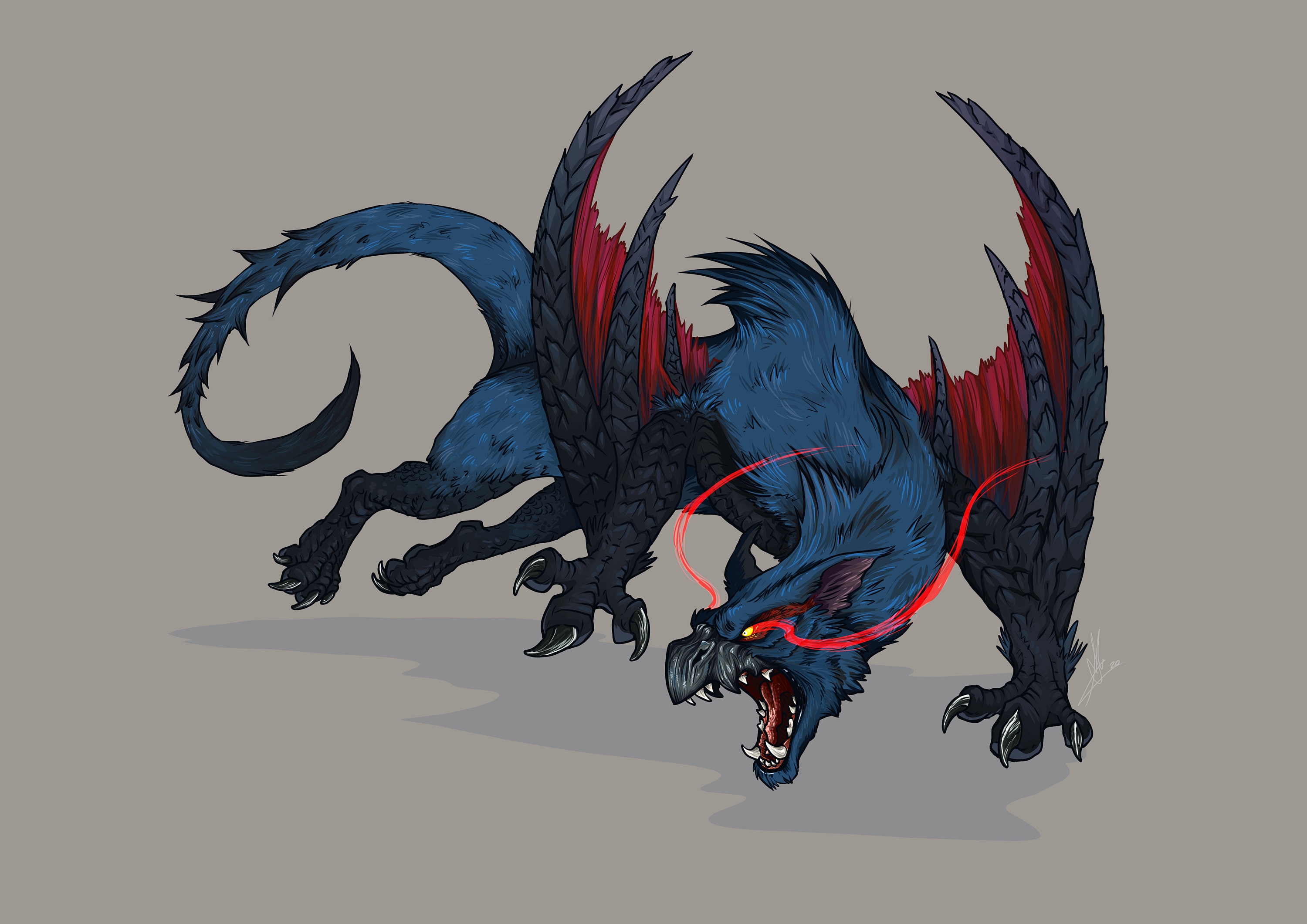 Monster Hunter NARGACUGA Art Print | Etsy