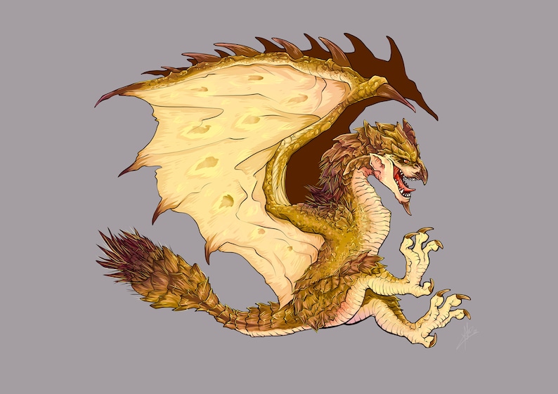Monster Hunter GOLD RATHIAN Art Print - Etsy UK