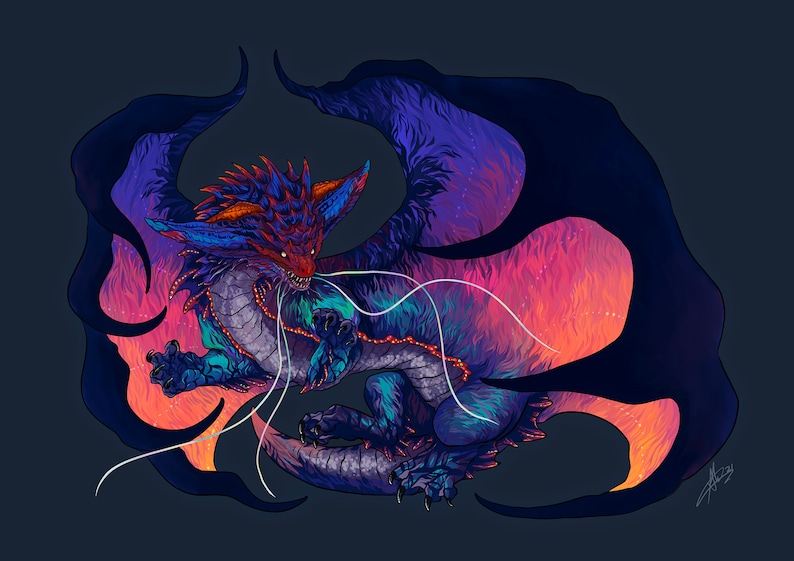 Monster Hunter Inspired NAMIELLE Art Print Poster Fanart - Etsy