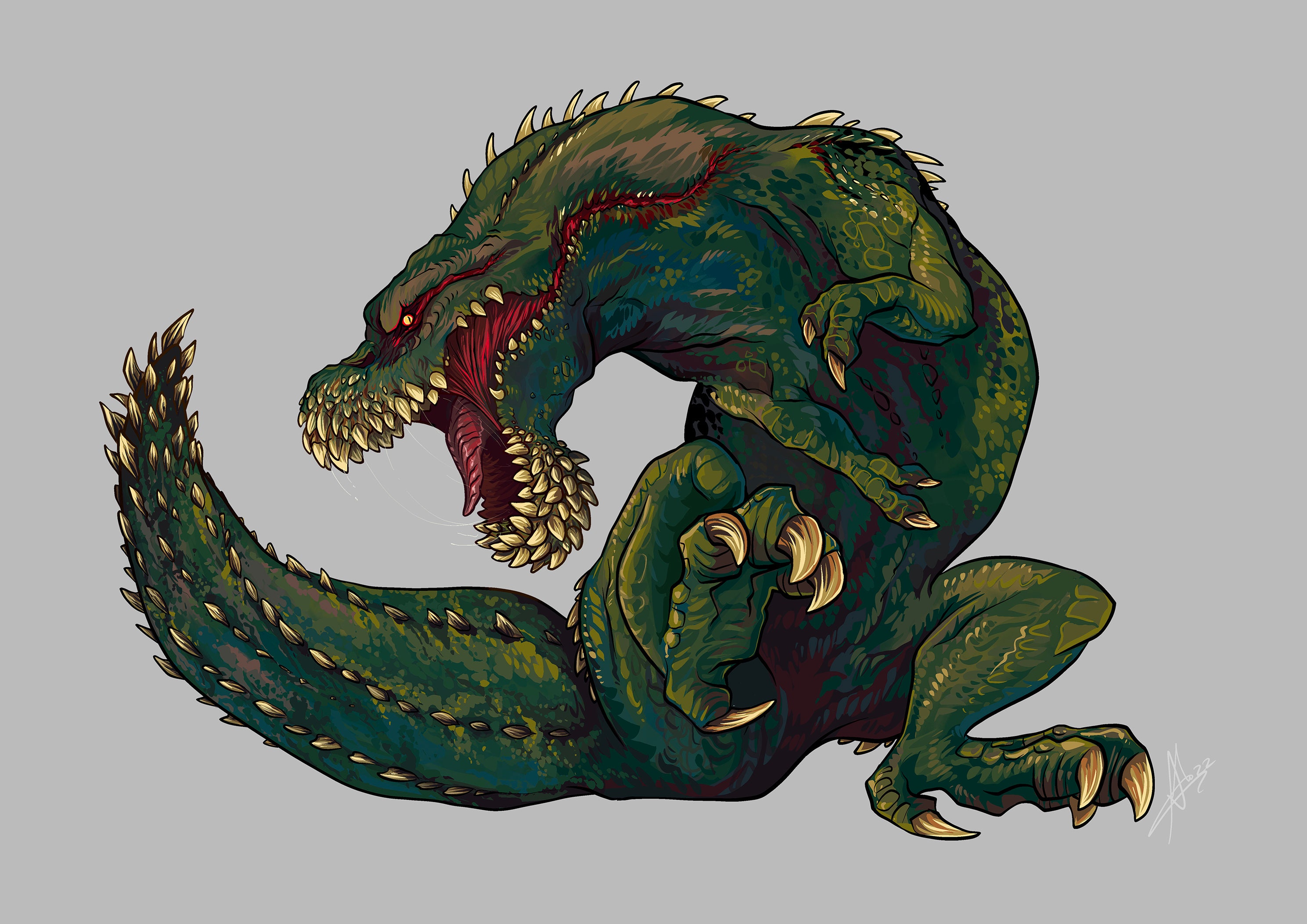 Monster Hunter DEVILJHO Art Print - Etsy