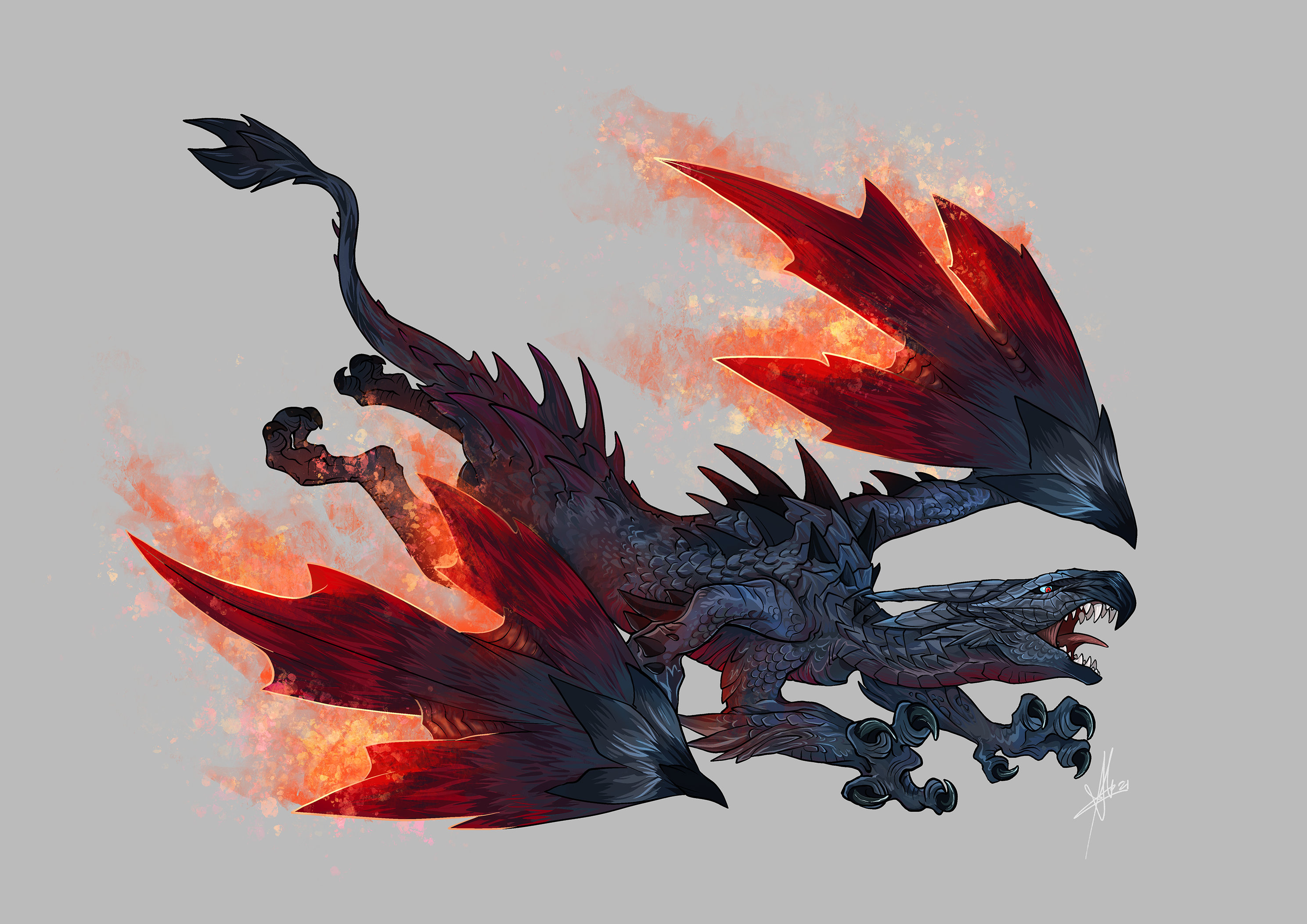 Monster Hunter VALSTRAX Art Print - Etsy