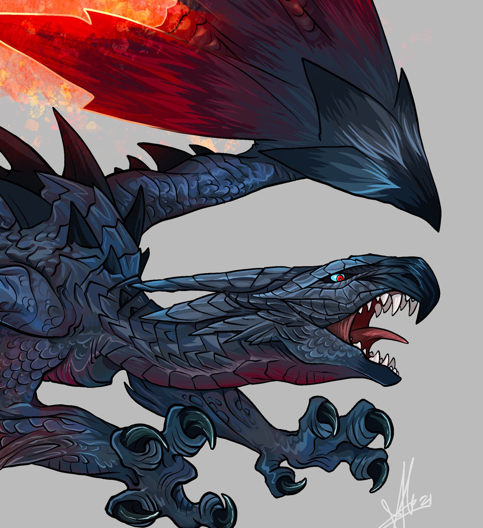 Monster Hunter VALSTRAX Art Print - Etsy