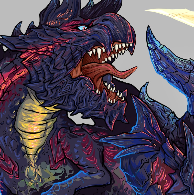 Monster Hunter GLAVENUS Art Print - Etsy