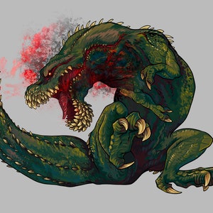 Monster Hunter DEVILJHO Art Print - Etsy