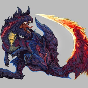 Monster Hunter GLAVENUS Art Print - Etsy