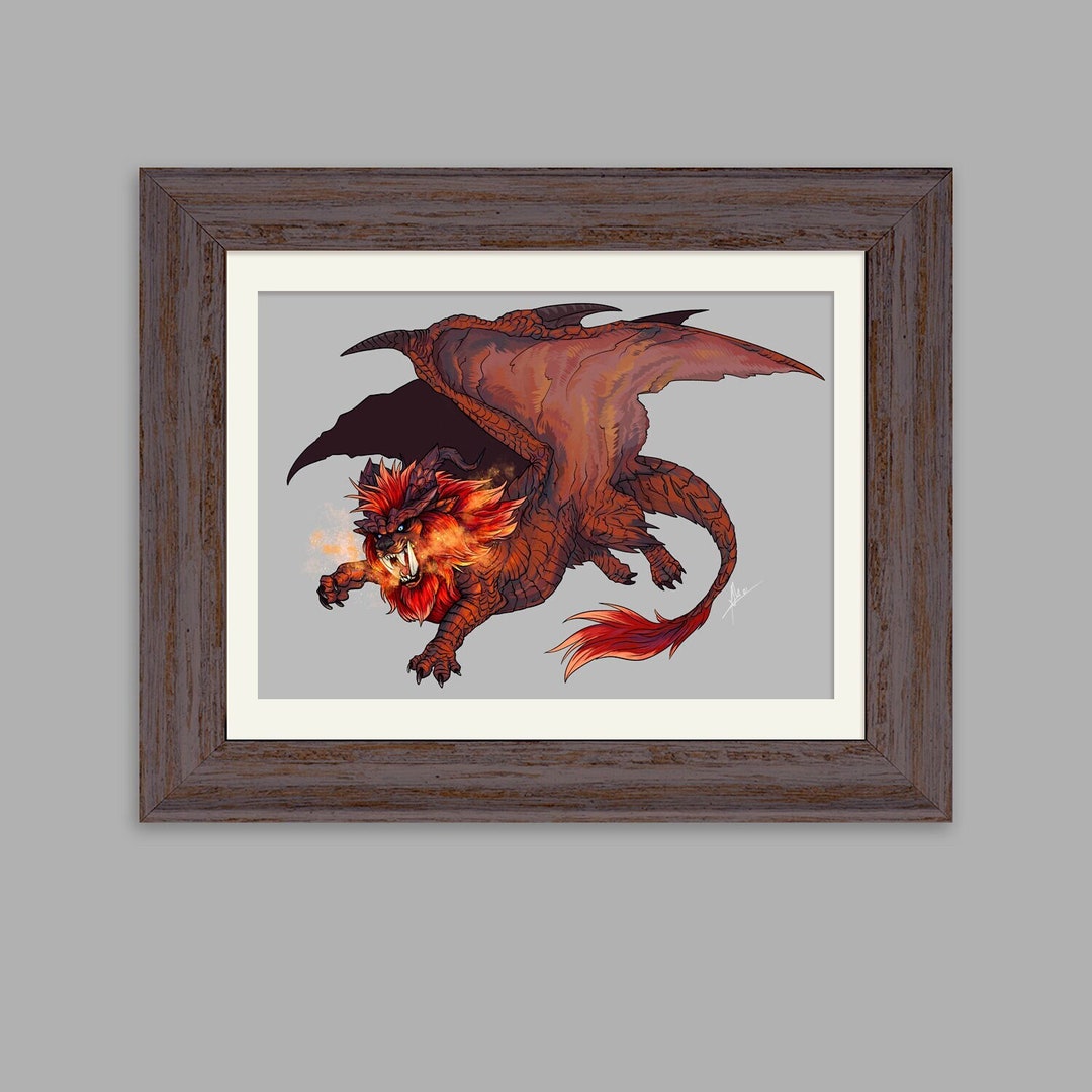 Monster Hunter Inspired TEMPERED TEOSTRA Art Print - Etsy