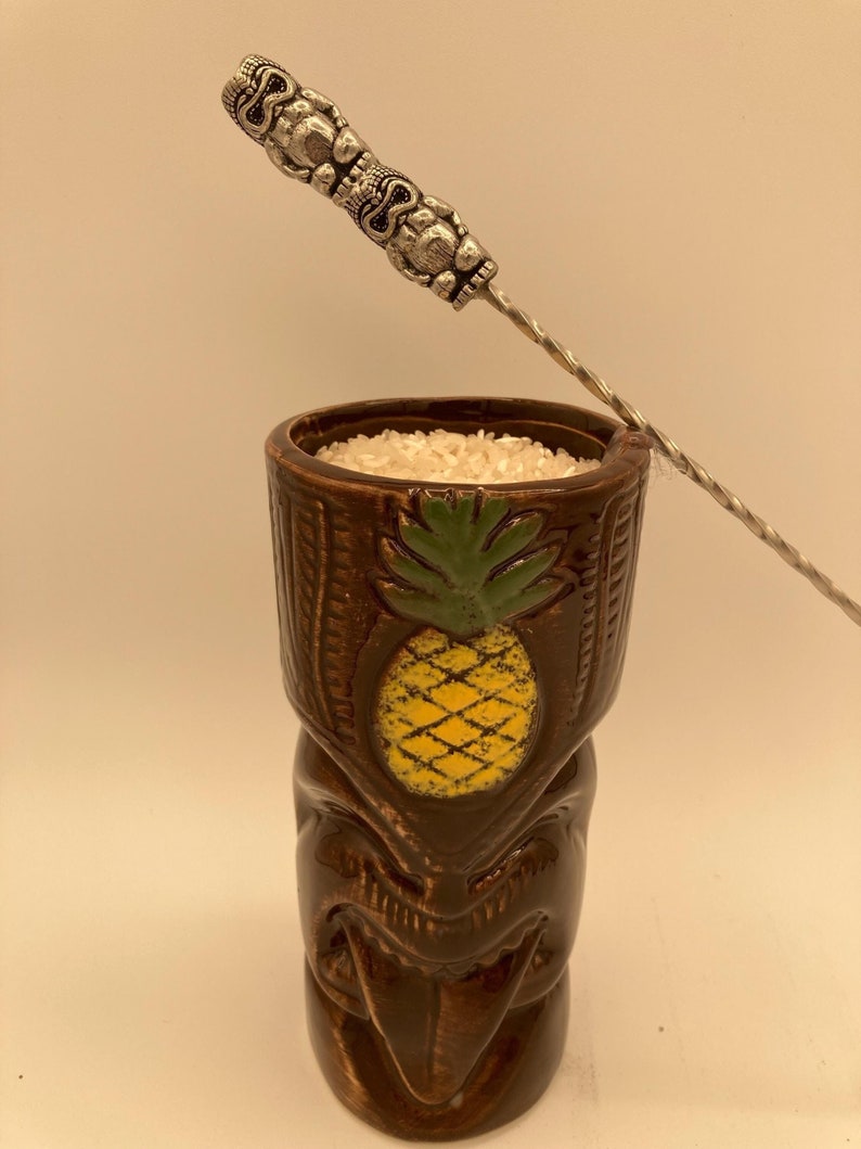 Double Ku Warrior Tiki Bar Spoon Representing Double Power and Strength ...