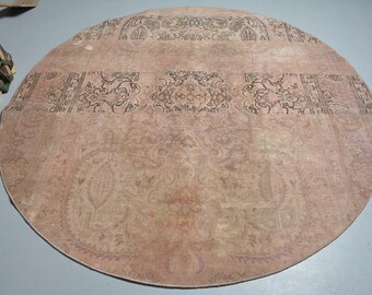 Antique Round Rug - Etsy