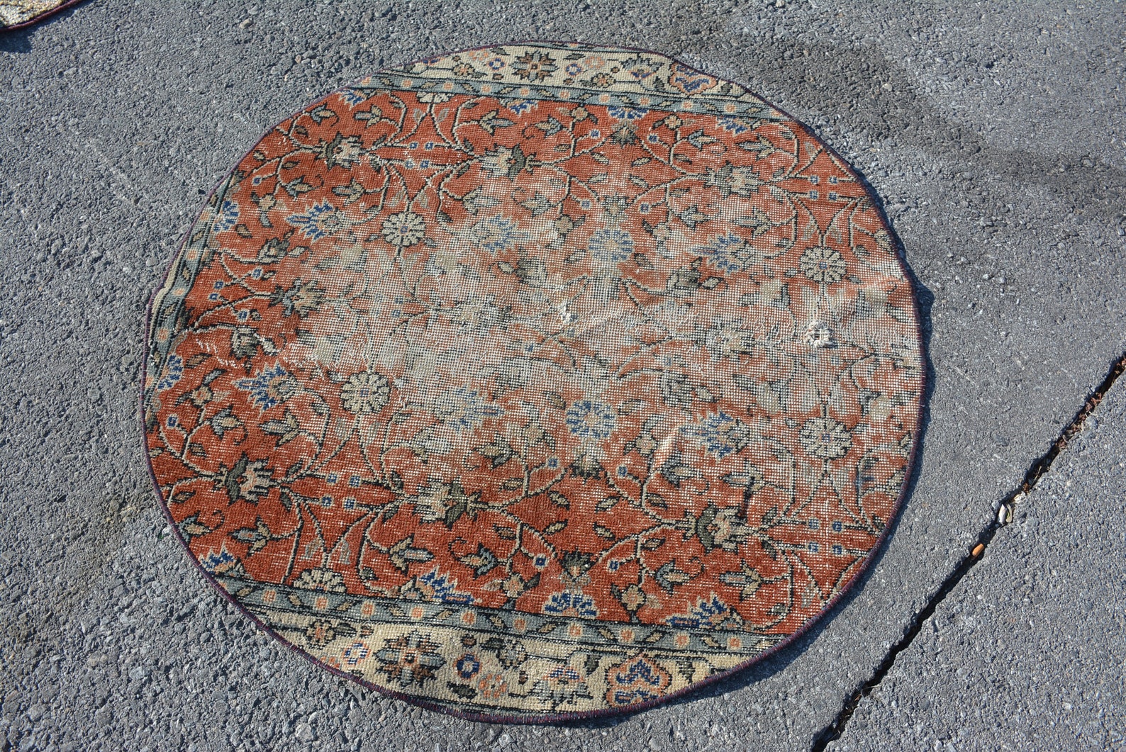 Round Rug Turkish Rug 3.6x3.6 Ft Small Rug Oriental Rug - Etsy