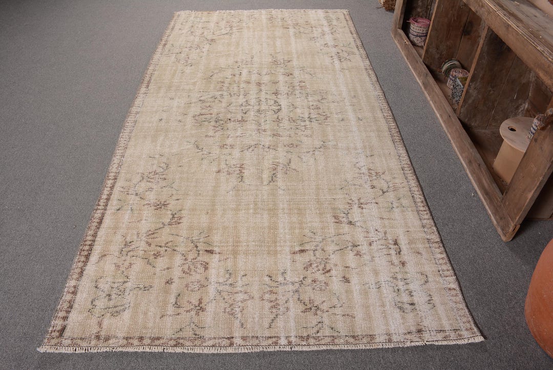 Vintage Rug, 5x9 Area Rugs, Turkish Rug, Muted Anatolian Rugs, Rugs for ...