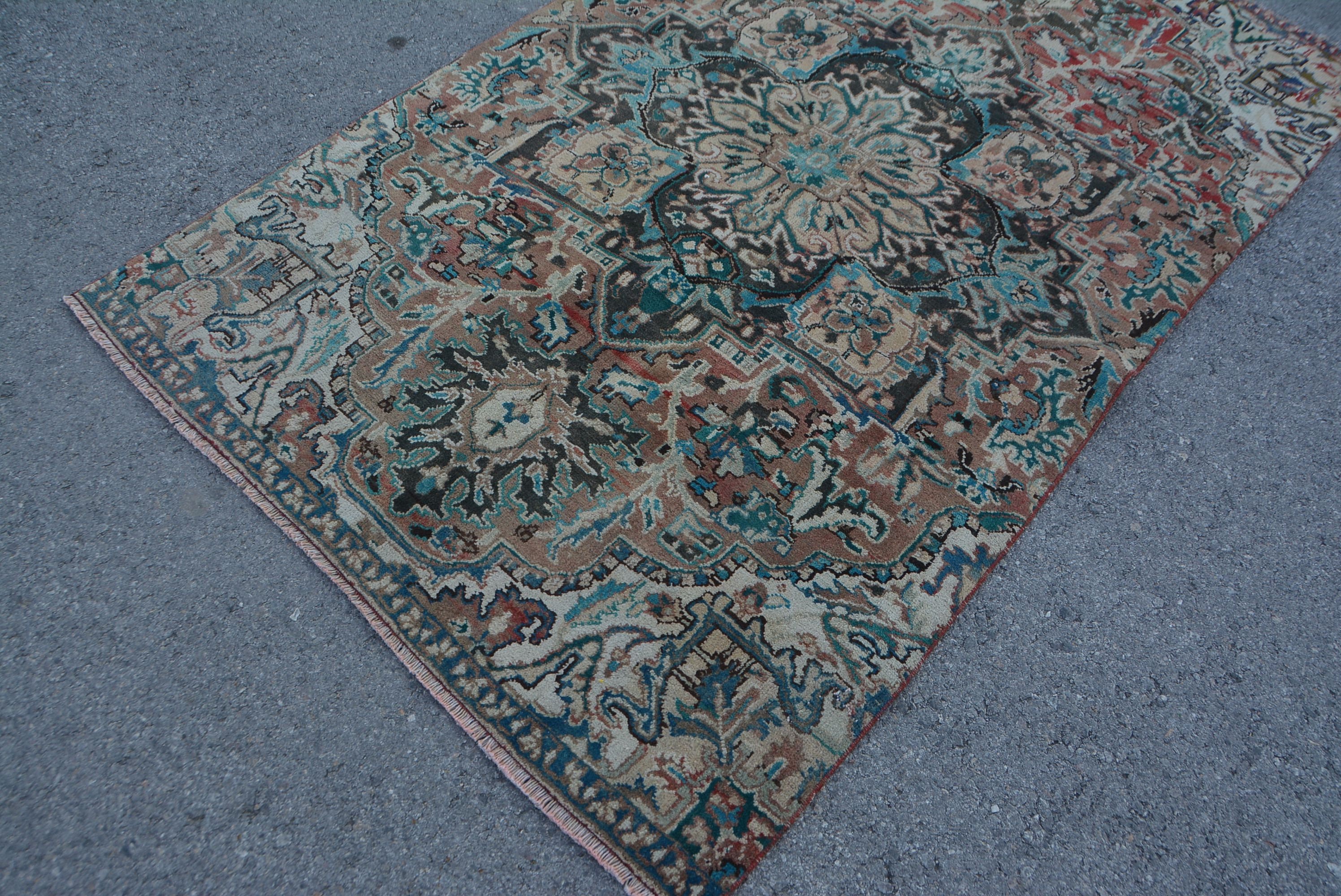 Turkish Rug Area Rug 4.3x7.3 Ft Oriental Rug Vintage Rug | Etsy