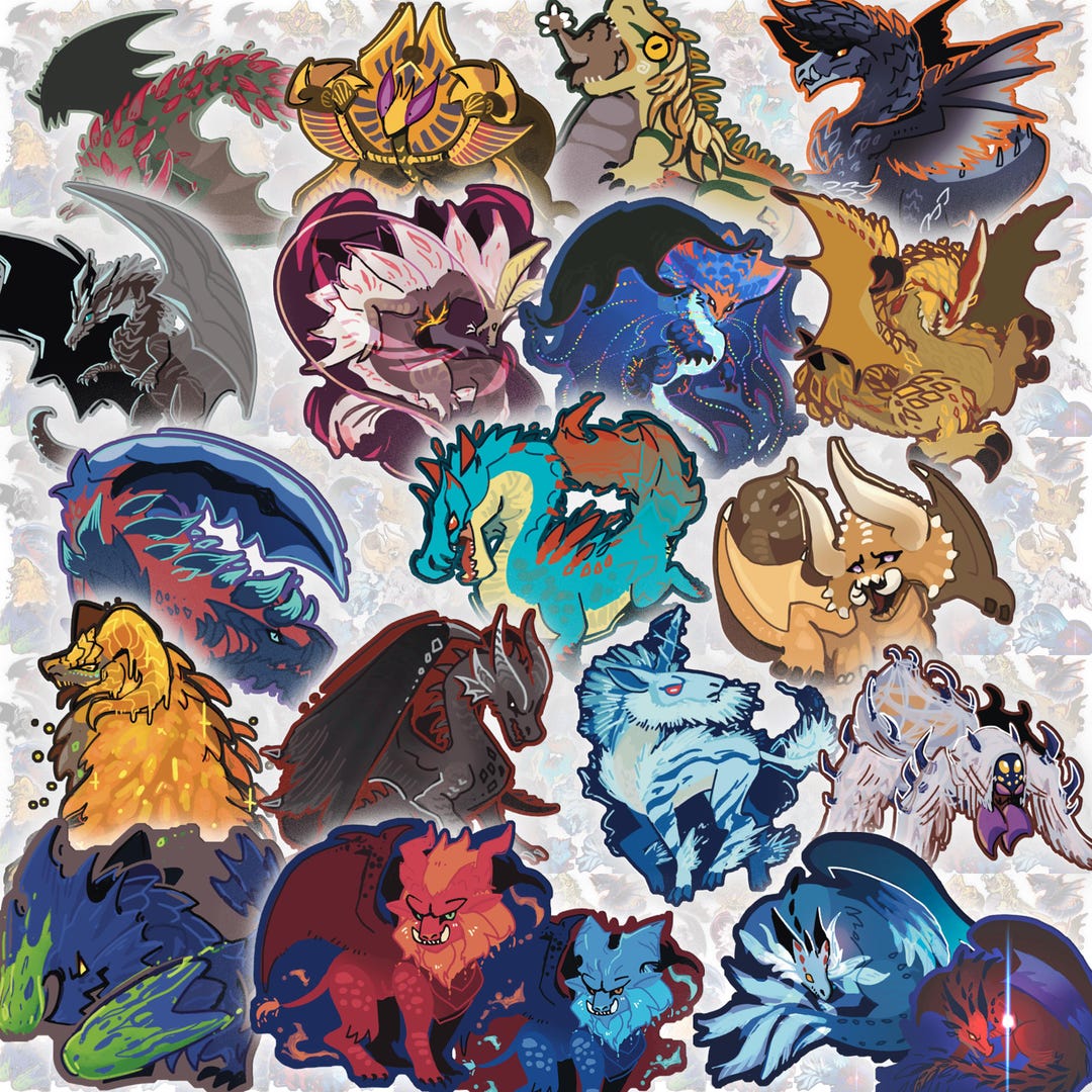 Monster Hunter Charm Keychain Monhun Lagiacrus Namielle Alatreon ...