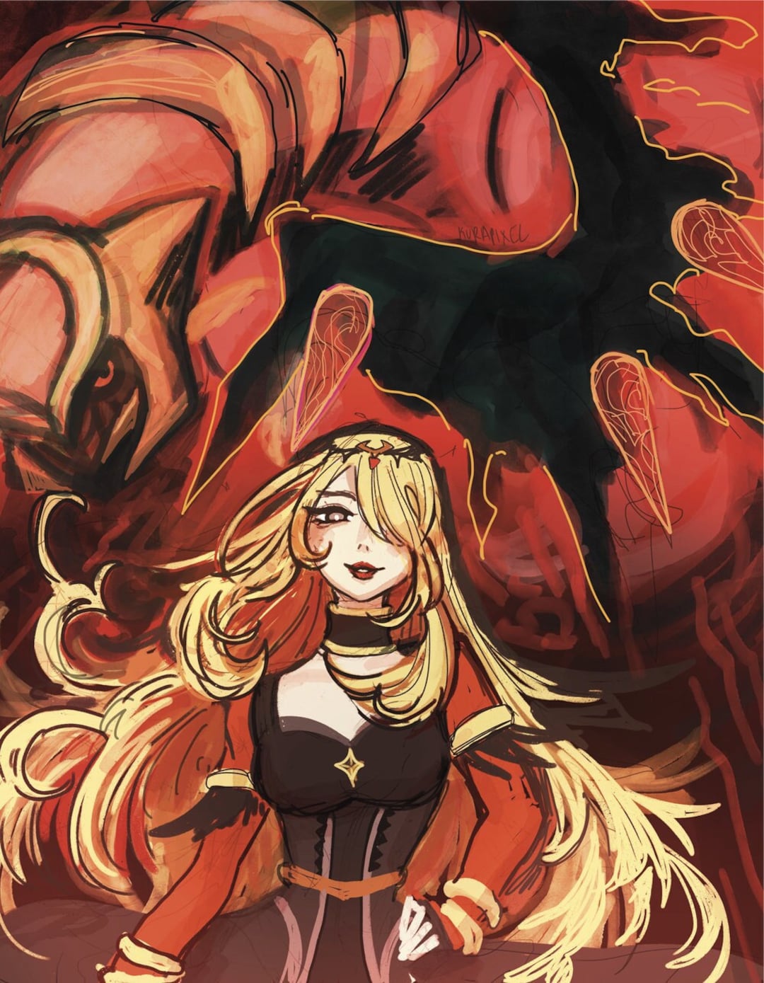 Sygna Suit Cynthia Pokemon Masters EX Print 8.5"x11" Artwork Fan Art ...