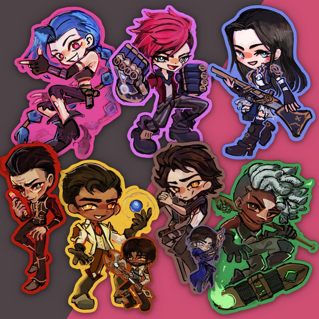 Arcane Charms Key Chains - Jinx Vi Caitlyn Silco Viktor Ekko Jayce - Etsy