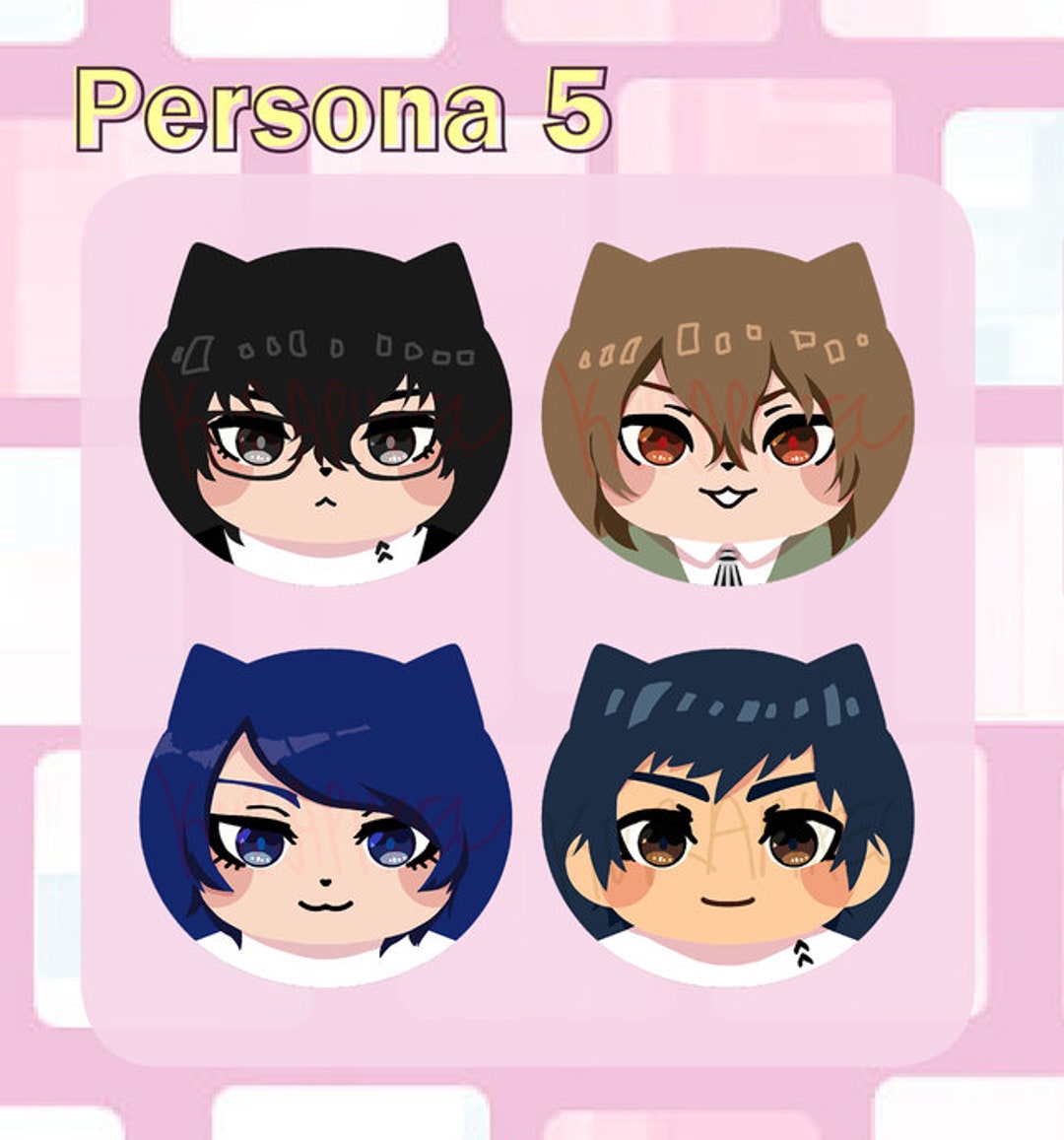 Discontinuing | Persona 5 Kitty Omanjuu Manjuu Plush Ball - Etsy