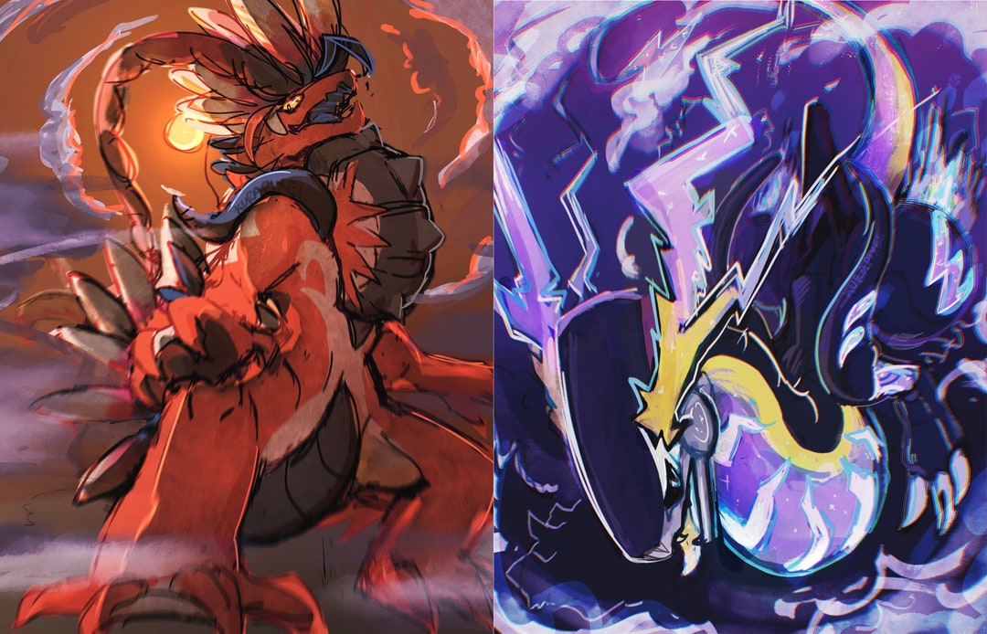 Koraidon & Miraidon Prints 8.5"x11" Artwork Fan Art Gift for Fans Room ...