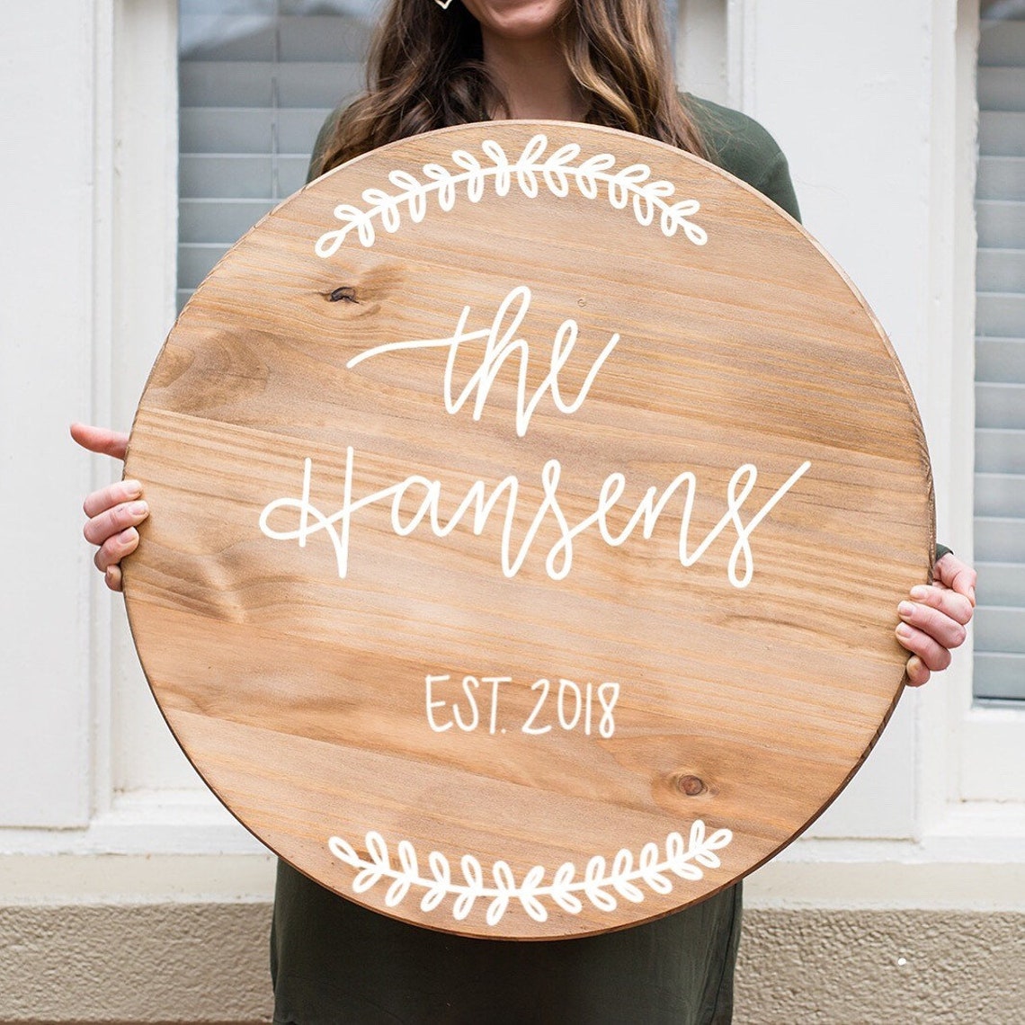 Custom Wood Sign Circle - Etsy