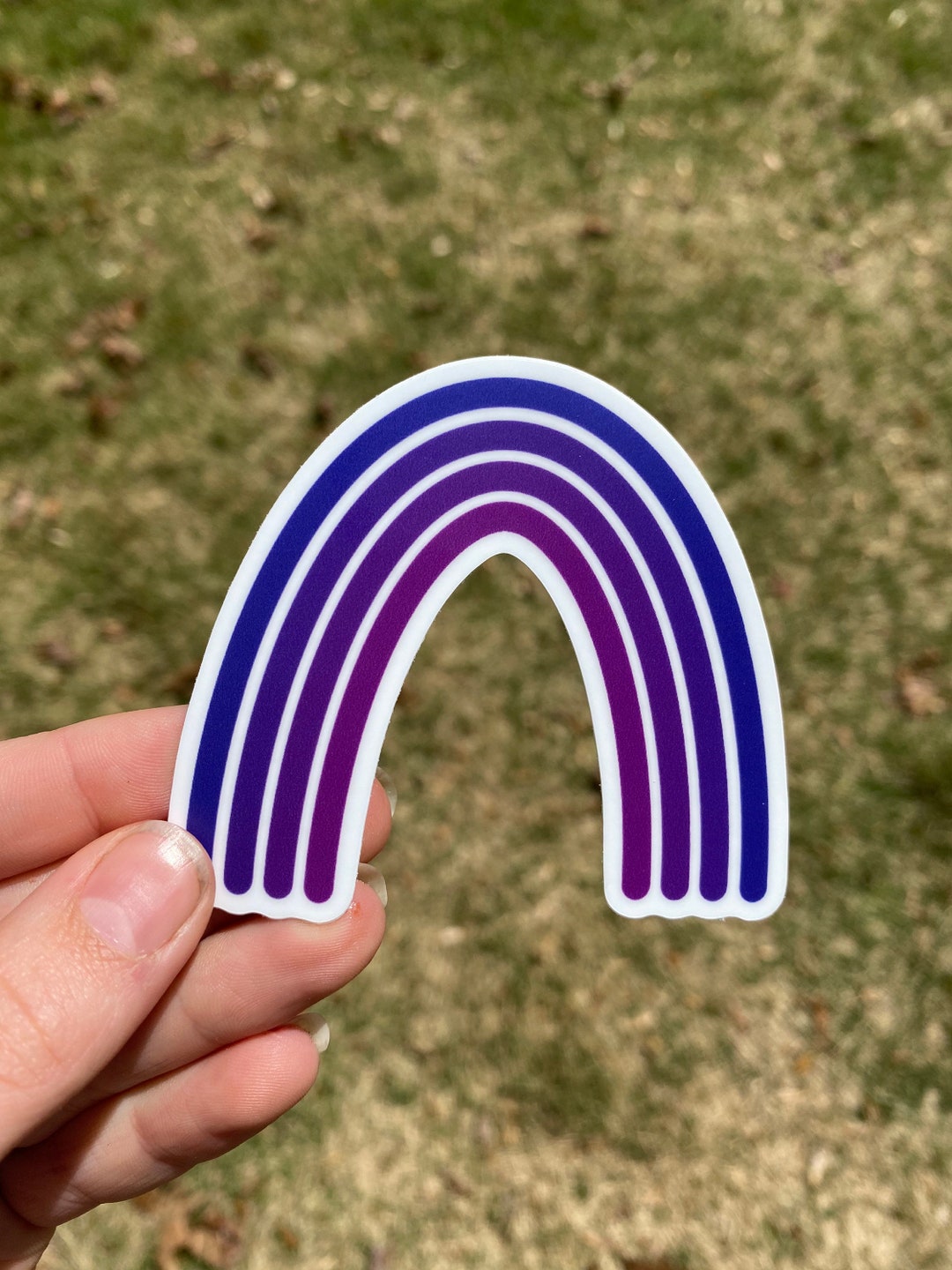 Blue and Purple Rainbow Sticker, Hydroflask Sticker, Laptop Sticker ...