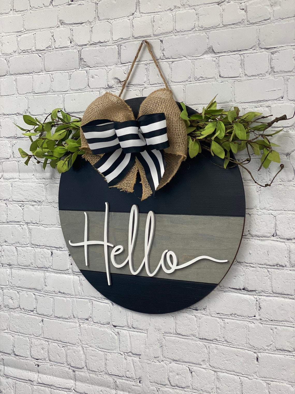 Hello Door Hanger Welcome Door Hanger Housewarming Gift | Etsy