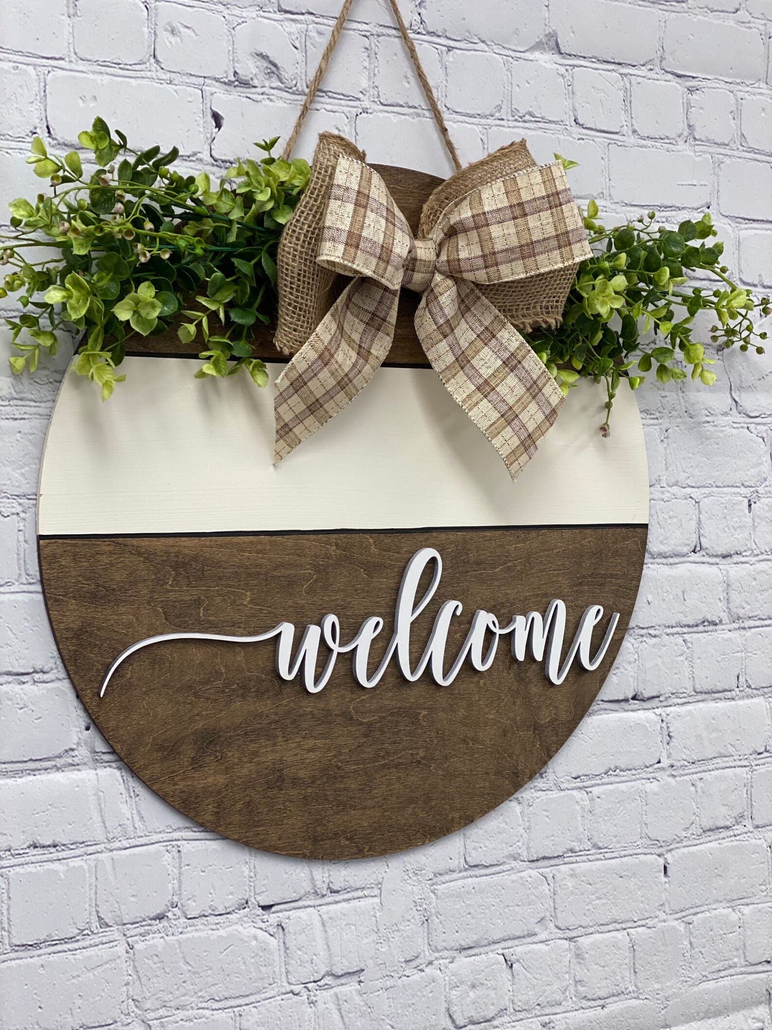 Welcome Door Hanger Housewarming Gift Farmhouse Door Hanger | Etsy
