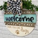 Front Door Decor Welcome Hope You Like Dogs Year Round | Etsy