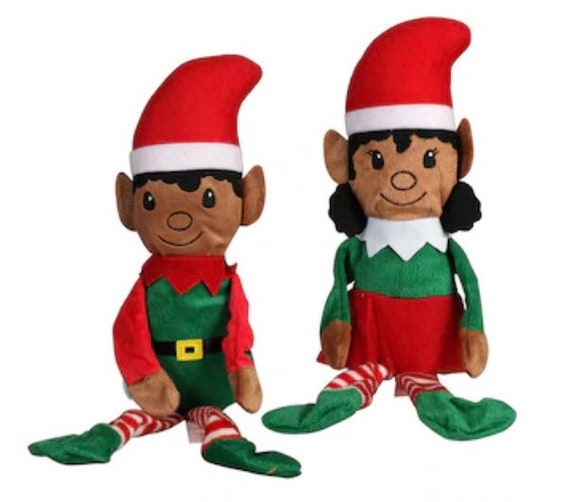 Medium and Dark Skin Tone Plush Elves Christmas Elf Boy or - Etsy
