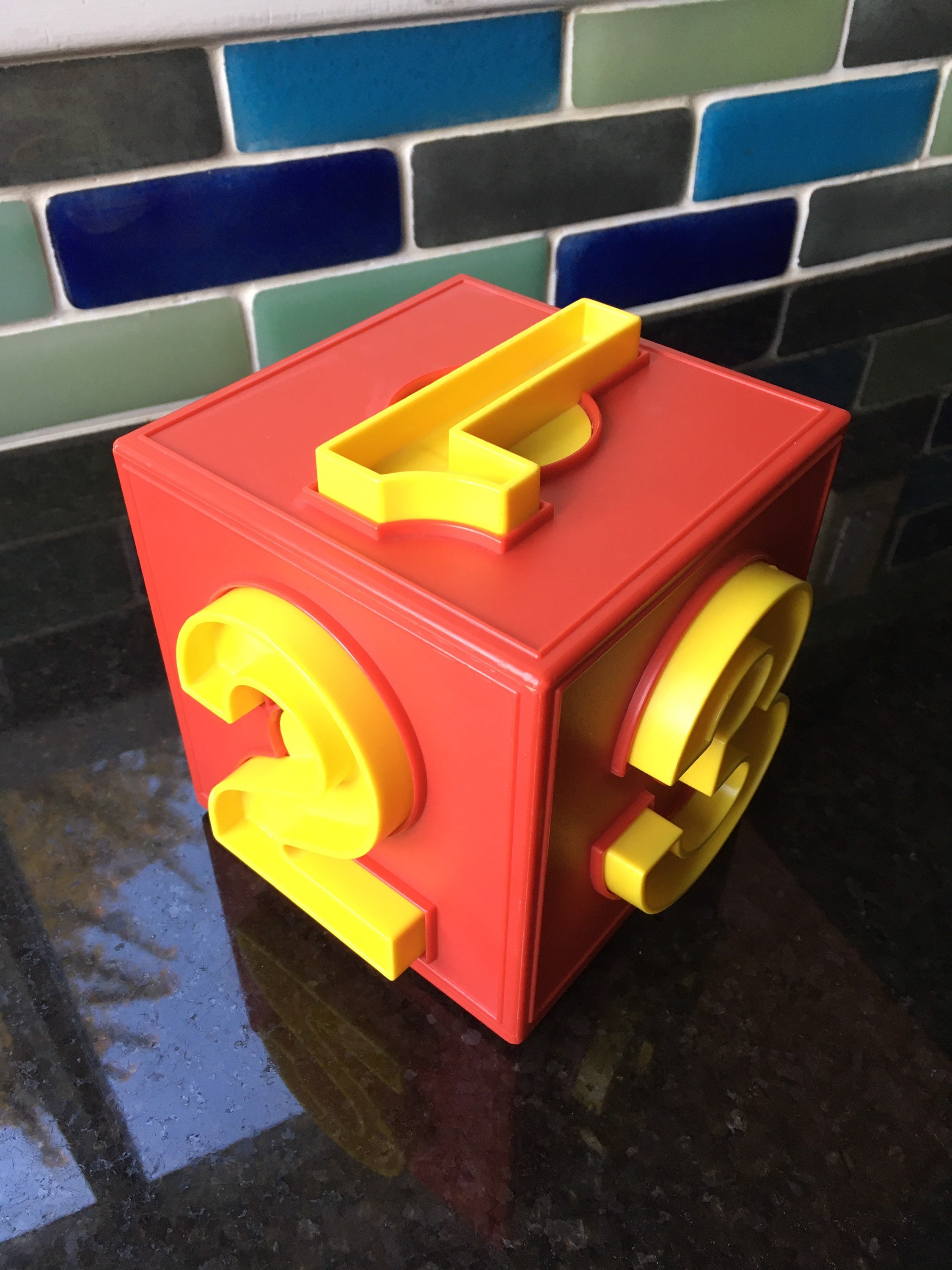 Vintage Puzzle Cube Counting Numbers Box Learning Toy - Etsy