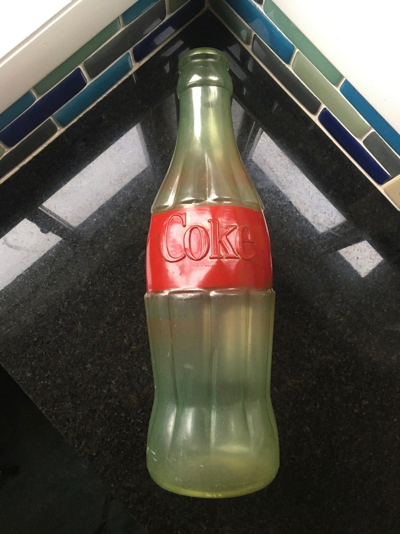 Vintage 23 1/2 Coca-cola Lg Plastic Coke Bottle Advertising 1970s Rare ...