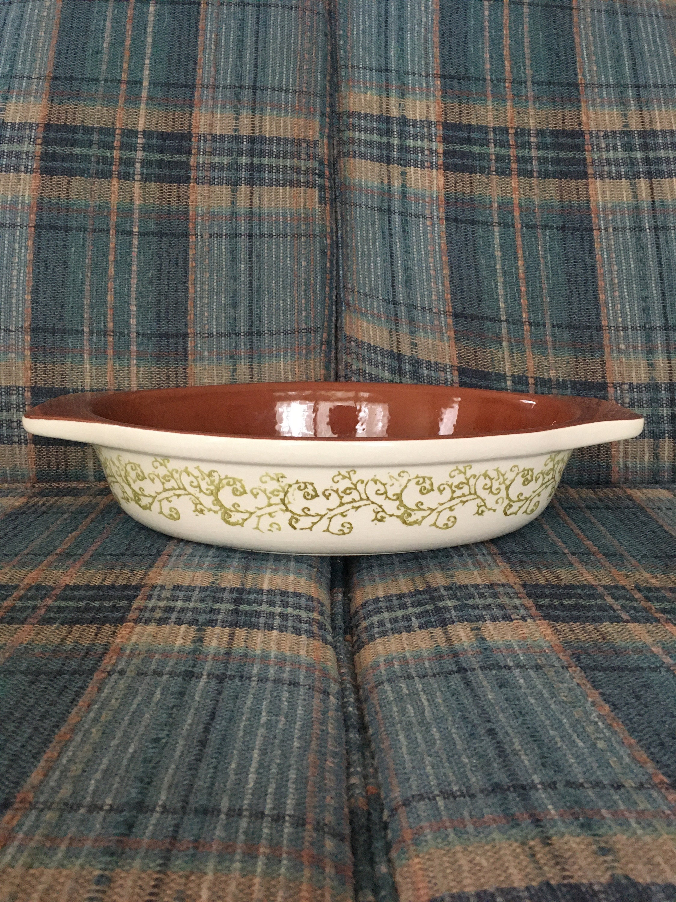 Vintage Val Do Sol Terracotta Baking Dish 2 Qt Casserole - Etsy