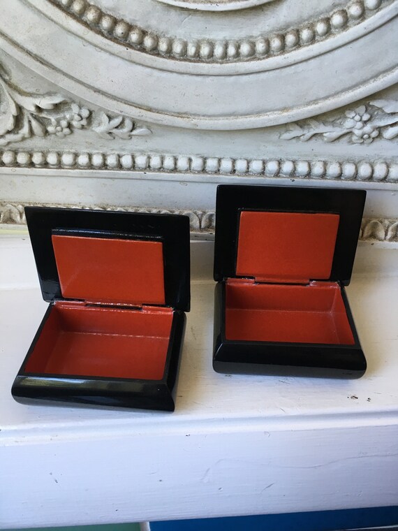 2 Vintage Russian Lacquer Boxes Hand Painted Signed H… - Gem