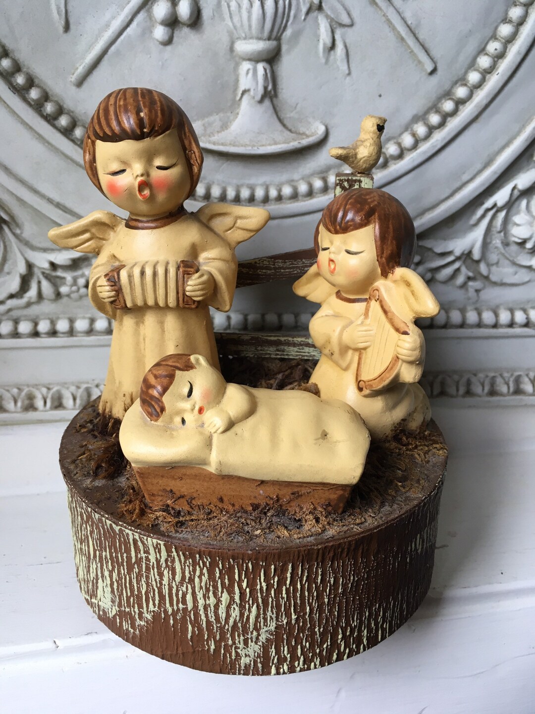 Vintage Nativity Rotating Music Box Sankyo Retro Christmas - Etsy