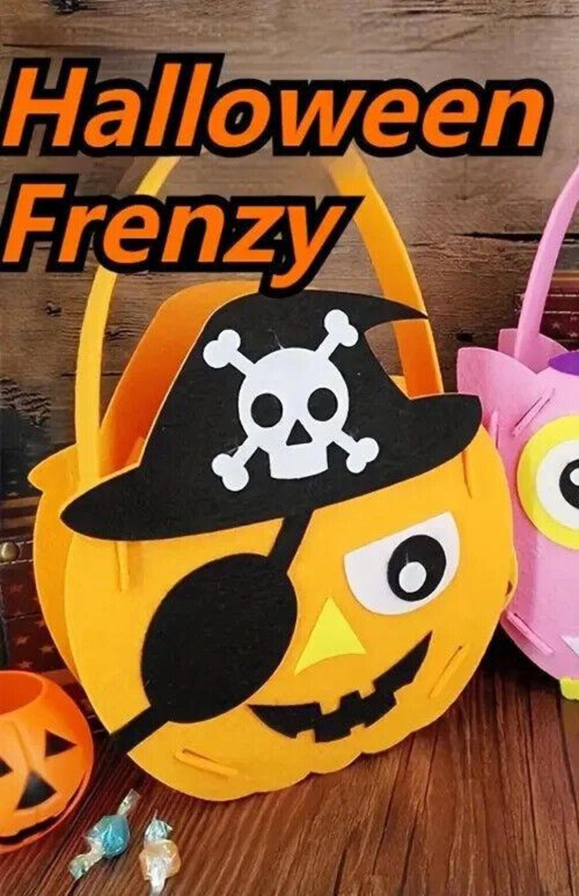 5-halloween Candy Bag Craft Kits, Craft Kits, Halloween Crafts-no GLUE ...