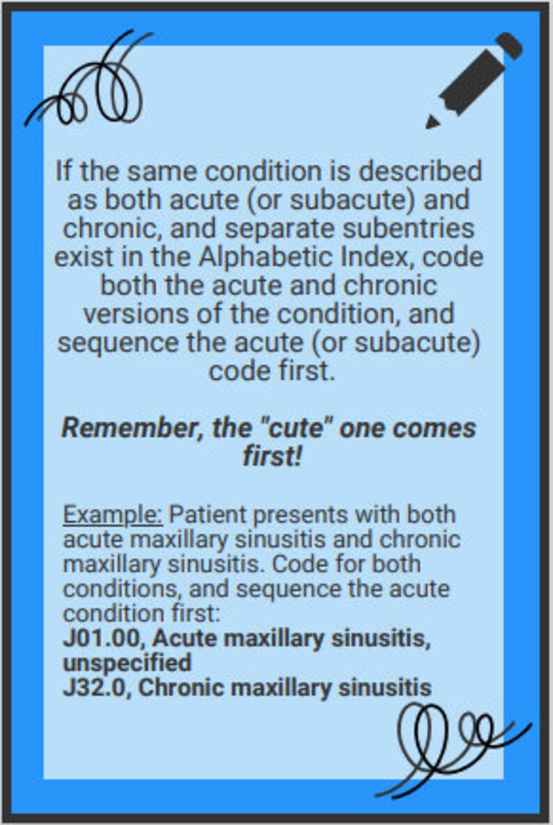 ICD-10-CM Guidelines Flashcards *digital Download* - Etsy