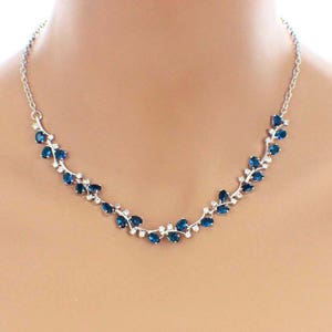 Blue Bridal Jewelry, Sapphire Blue Bracelet, Something Blue, Navy Blue ...