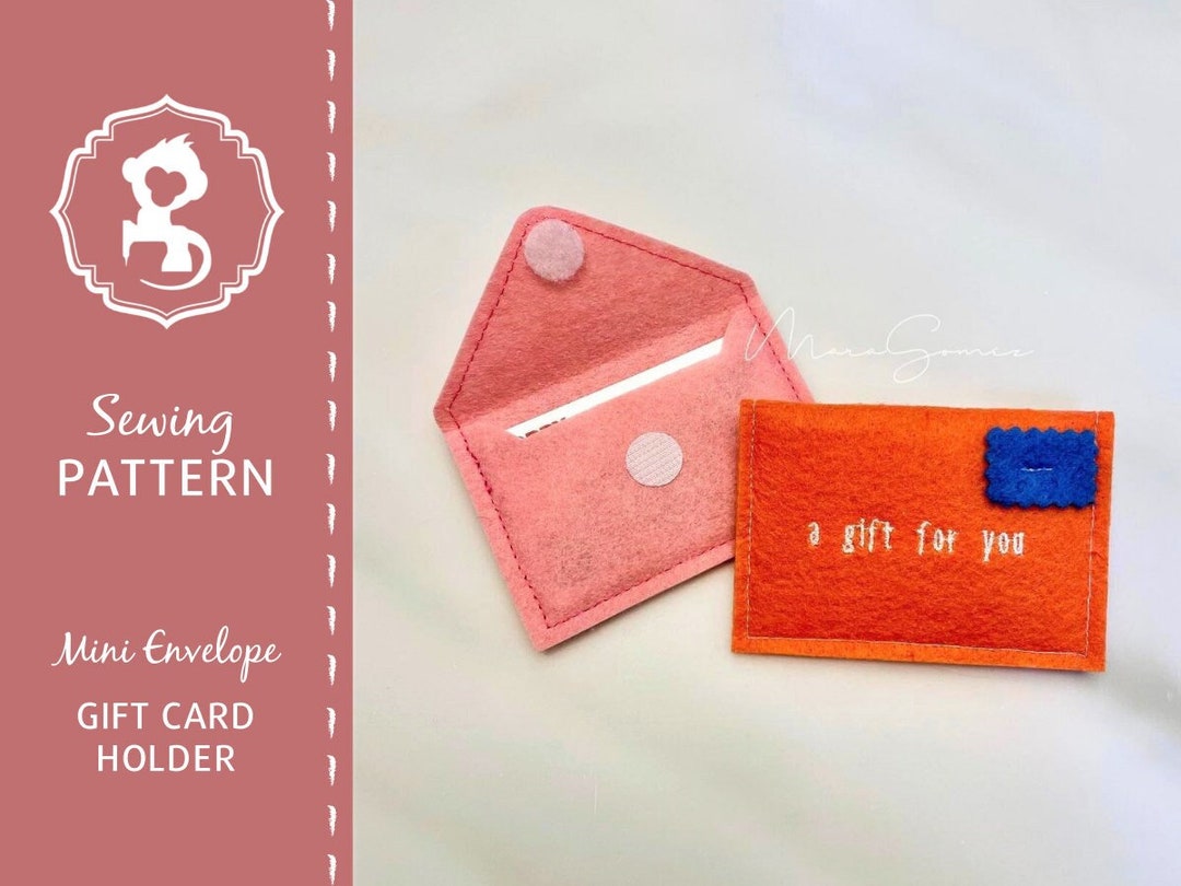 PDF Sewing Pattern - Gift Card Holder, Gift Card Envelope, Shopping ...