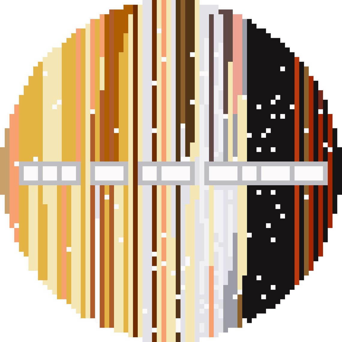 Interstellar Morse Code STAY 4" Round Needlepoint Cross Stitch Chart ...