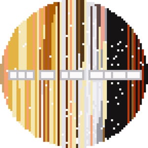 Interstellar Morse Code STAY 4" Round Needlepoint Cross Stitch Chart ...