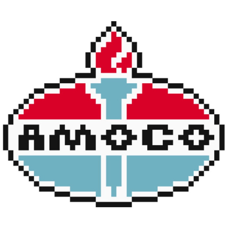 Defunct Gas Station Sign Amoco Needlepoint Chart Digital Download - Etsy