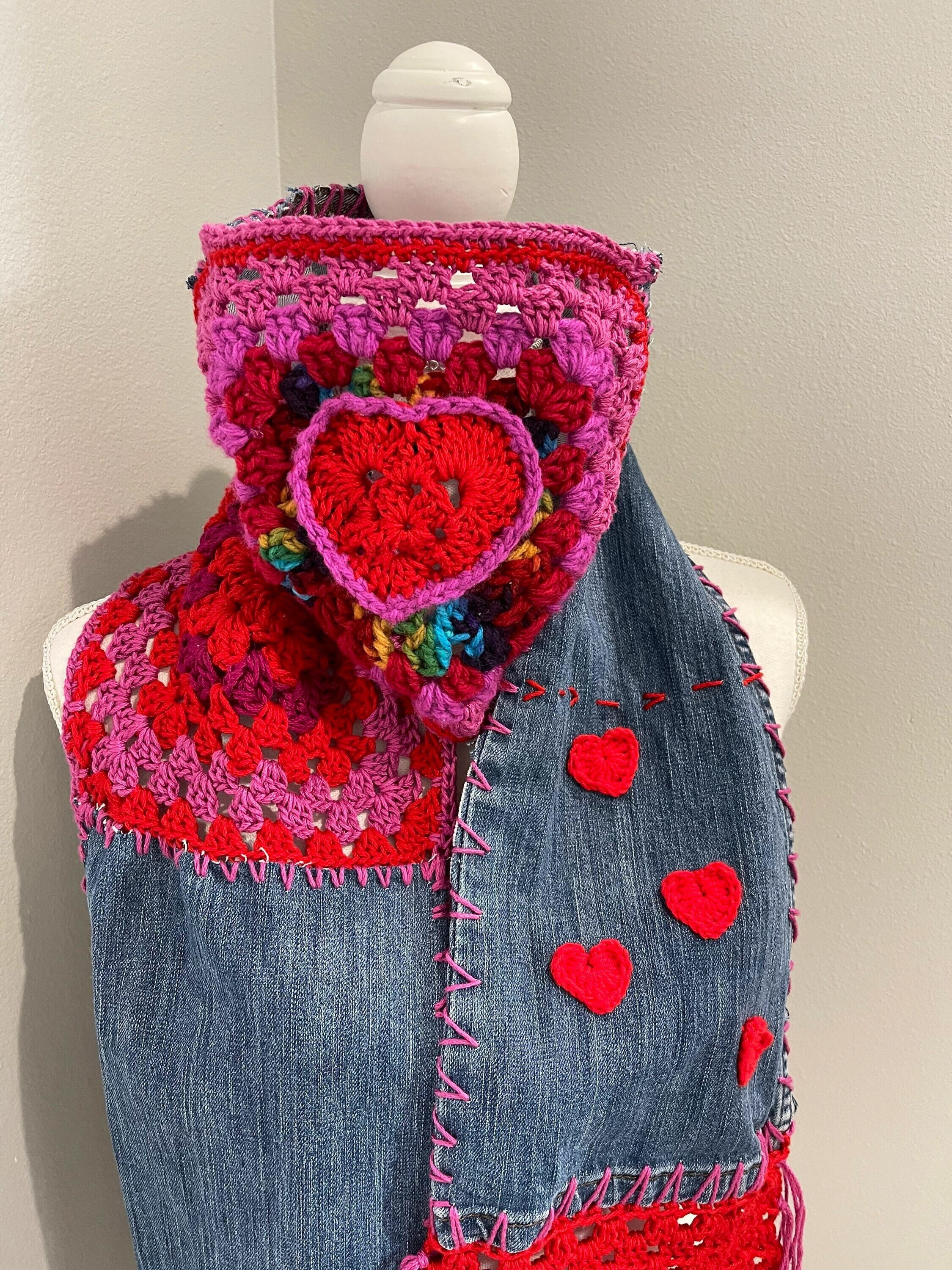 Valentines Day Scarf Heart Scarf Valentines Day Gift - Etsy